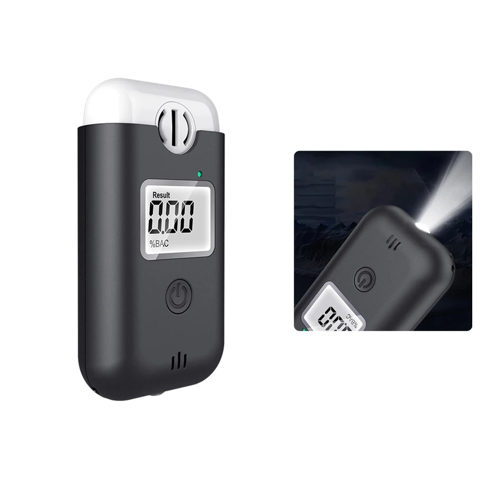 Portable Digital Alcohol Breath Tester 2 IN 1 Non-contact Breathalyzer ...